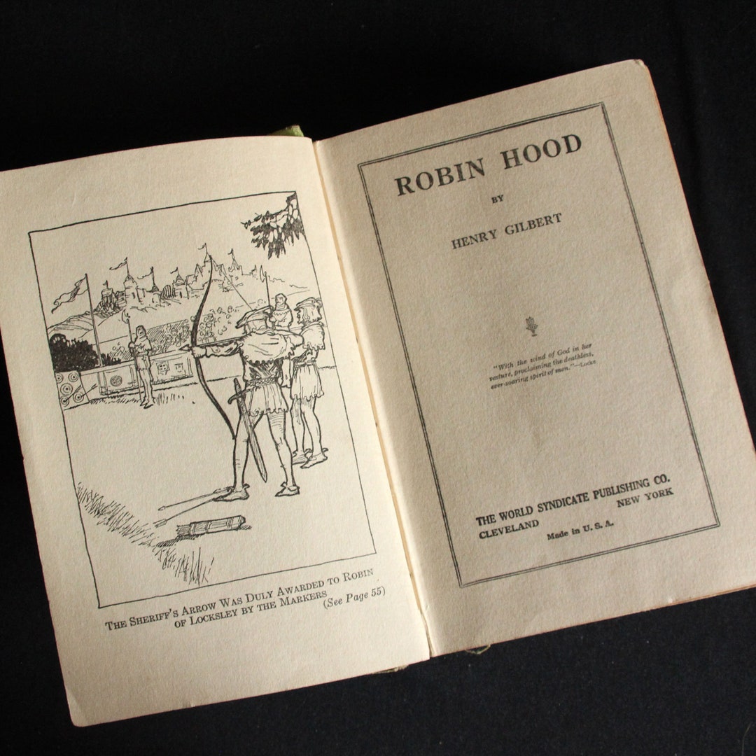 Robin Hood by Henry Gilbert - Vintage Book - Illustrated - the World ...
