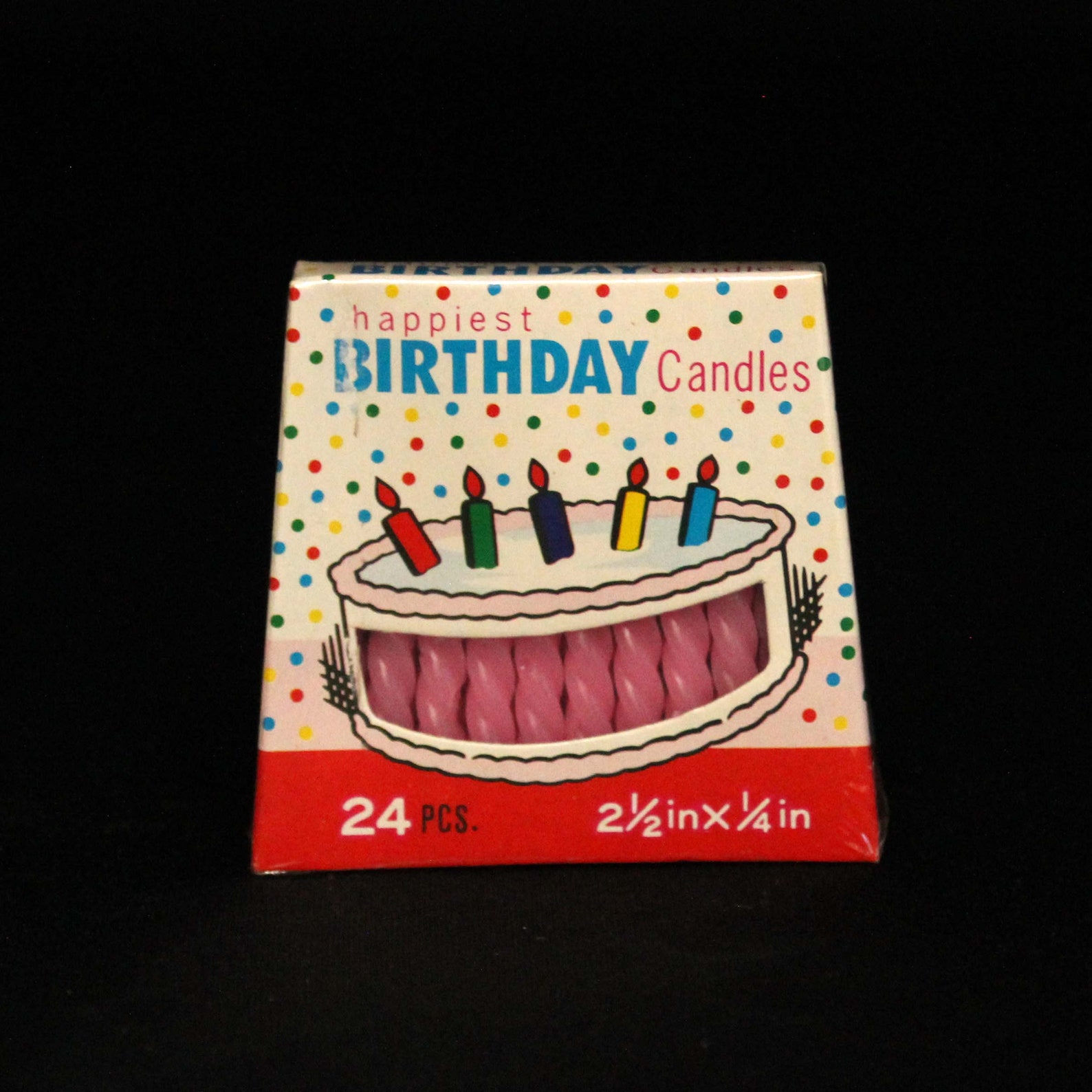 Vintage Happiest Birthday Candles - New Old Stock - 24 Candles in ...