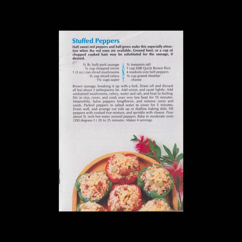 Rice 'n Easy Quick Brown Rice Recipes Vintage Recipe - Etsy