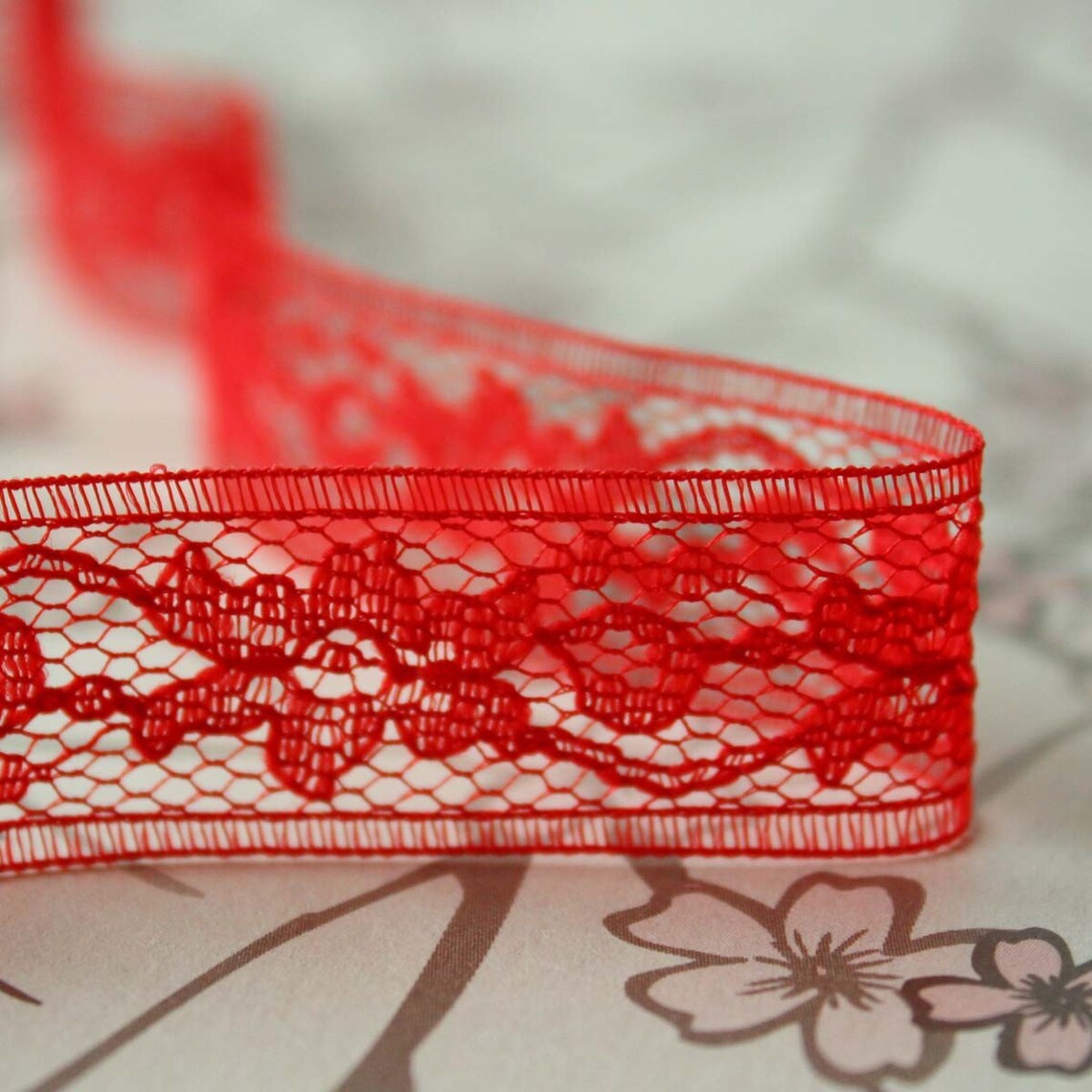 Trio of Vintage Lace in Candy Apple Red Midnight Black and - Etsy