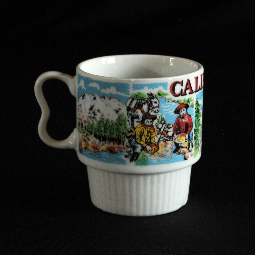 Vintage California Souvenir Mug - Sacramento State Capitol - Gold ...