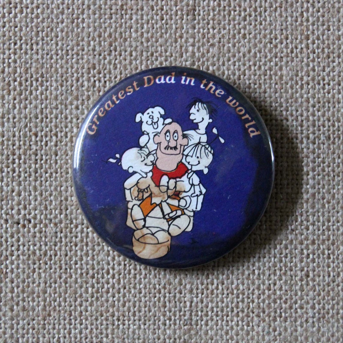 Greatest Dad in the World Vintage Pinback Button Lapel Pin - Etsy
