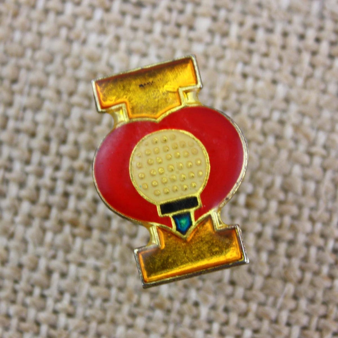 I Heart Golf - Enamel Pin by American Gag Bag Inc. - Vintage Novelty ...