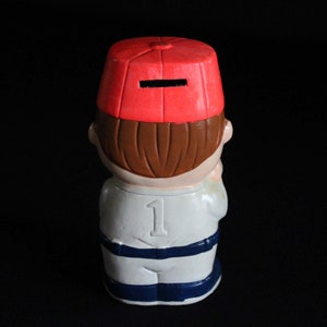 Vintage Ceramic Baseball Bank - Baseball Player - Chalkware Bank ...