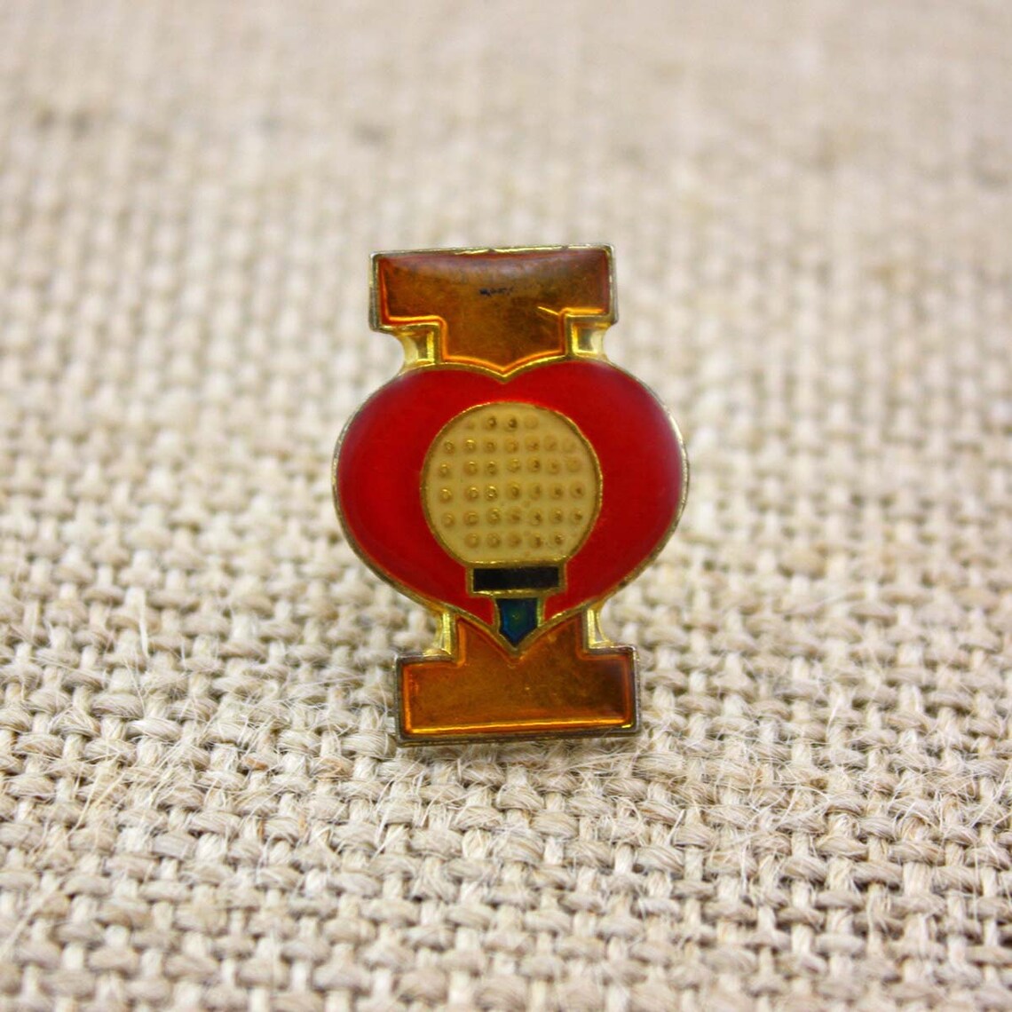 I Heart Golf - Enamel Pin by American Gag Bag Inc. - Vintage Novelty ...