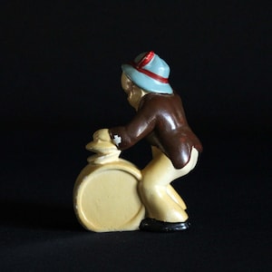 Vintage Chalkware Swing Band Drummer With Cymbals Figurine - Ceramic ...
