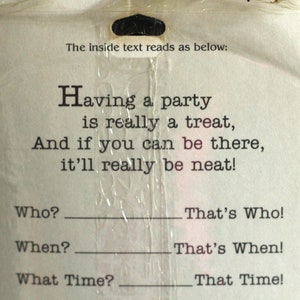 Vintage M&ms Party Invitations by Hallmark Cards Inc - "it's A Party ...