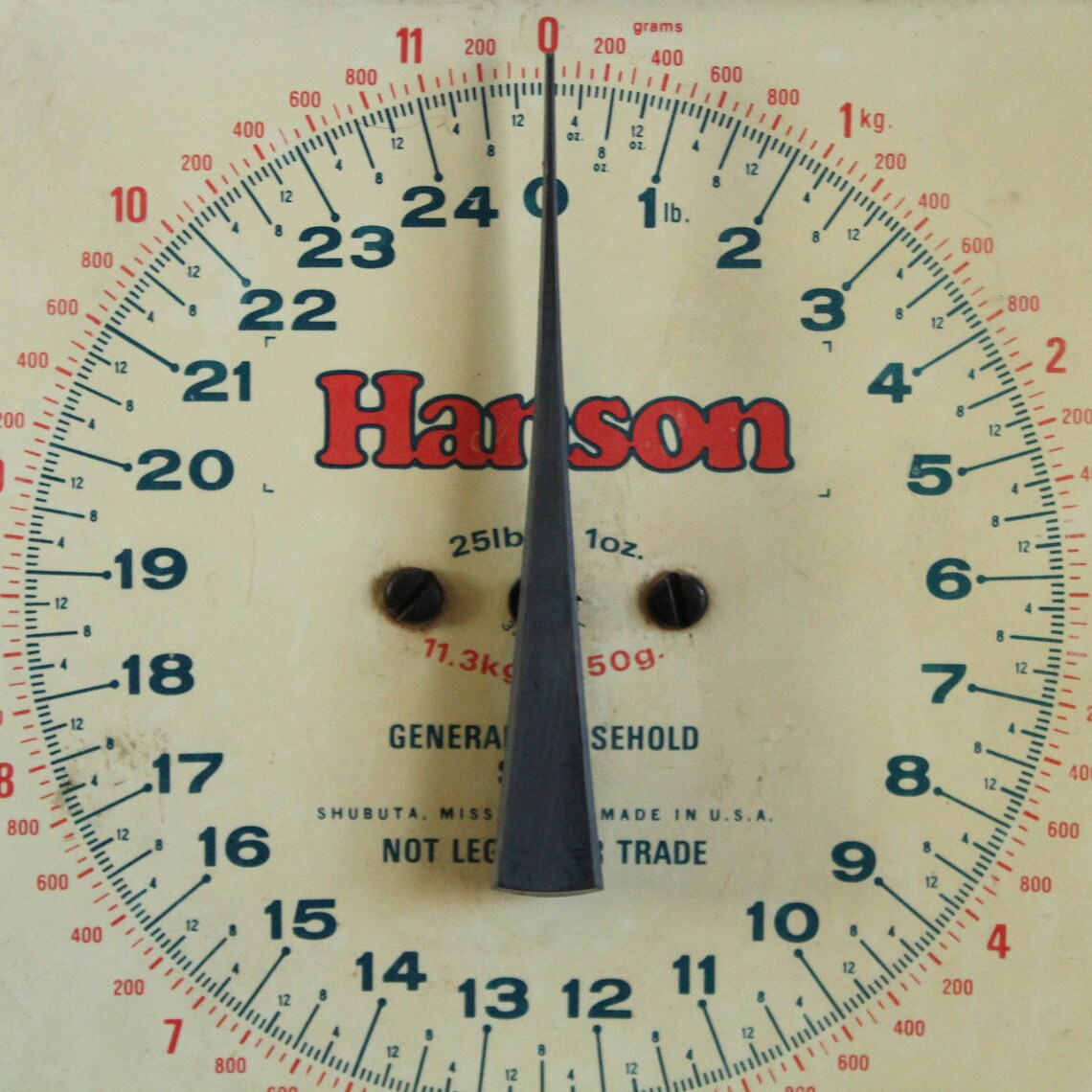 Vintage Hanson General Household Scale in Cream - 25 Pound Scale ...