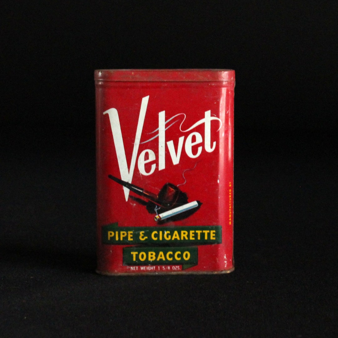 Vintage Velvet Pipe and Cigarette Tobacco Tin - Liggett & Myers Tobacco ...