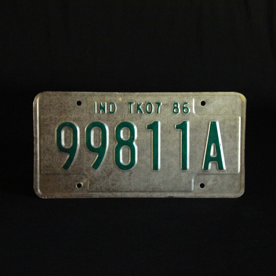 Indiana Truck License Plate 1986 - Commercial Truck - Automobile - Car ...