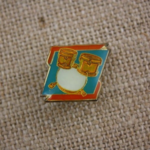 Drum Set - Enamel Pin by American Gag Bag Inc. - Vintage Novelty Pin C ...