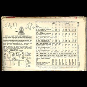 1960s Junior and Misses Jacket, Skirt and Blouse Simplicity Pattern ...