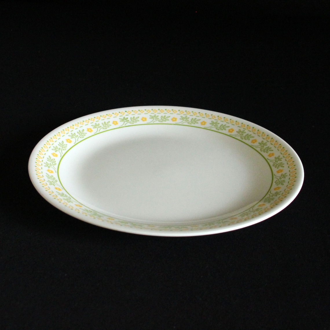 Corelle Sunshine Luncheon Plates - White With Yellow and Green Flowers ...