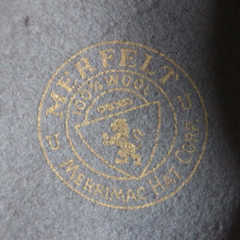 Vintage Merrimac Merfelt Doeskin Wool Felt Hat in Grey - Etsy