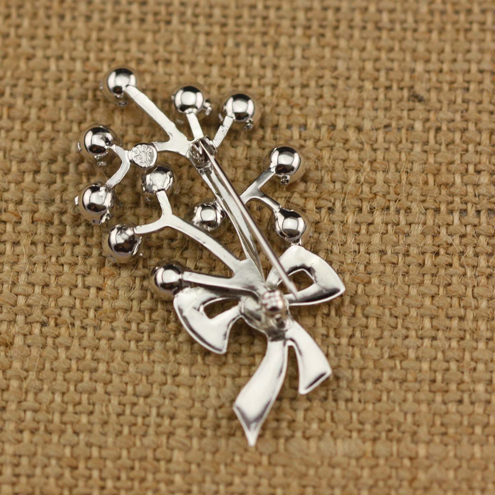 Sterling Silver Rhinestone Branch Brooch - Vintage Costume Jewelry - Etsy