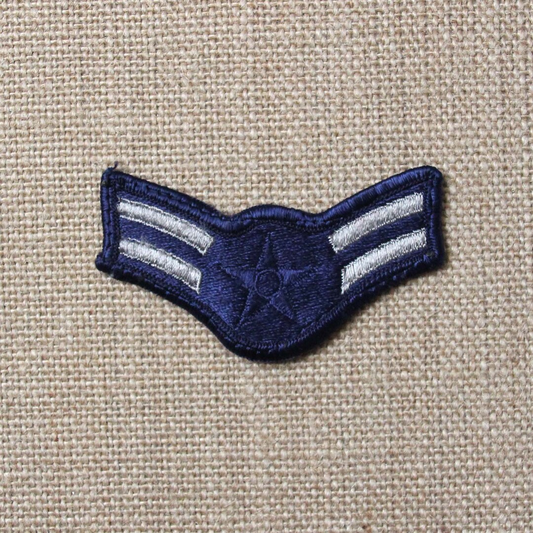 USAF U.S. Air Force Sew on Patch - Airman First Class E-3 Rank Chevron ...