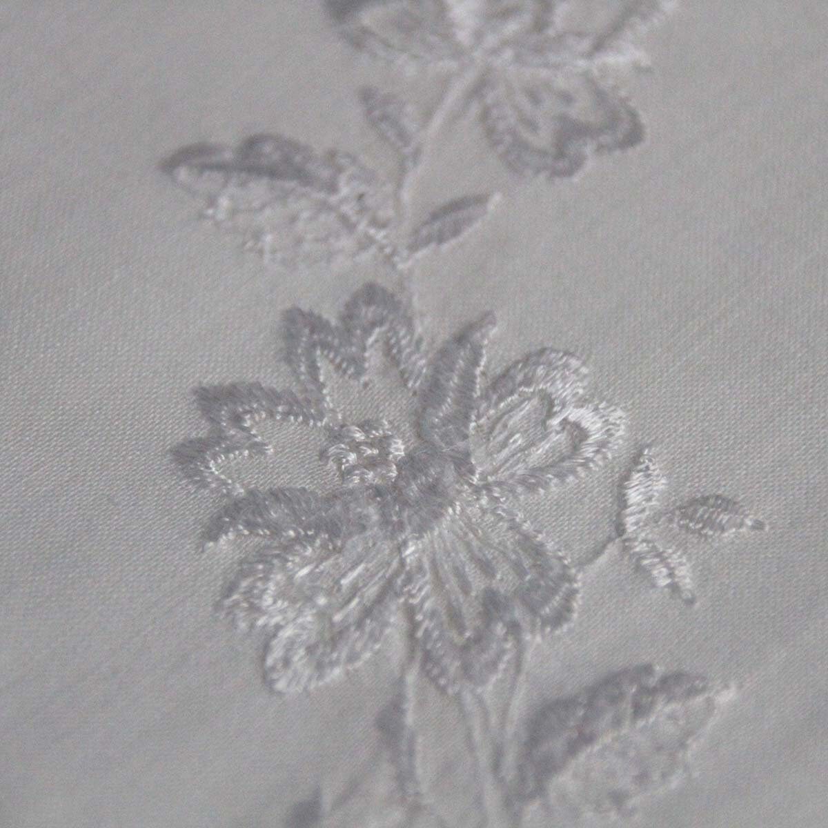 Vintage Handkerchief in White With Embroidered White Floral Design - Etsy