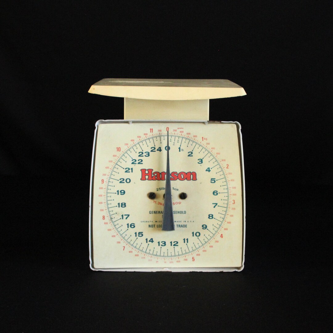 Vintage Hanson General Household Scale in Cream - 25 Pound Scale ...