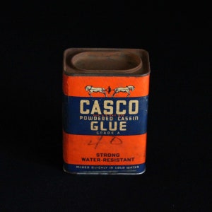 Vintage Casco Powdered Casein Glue Tin - Collectible Tin - Borden ...