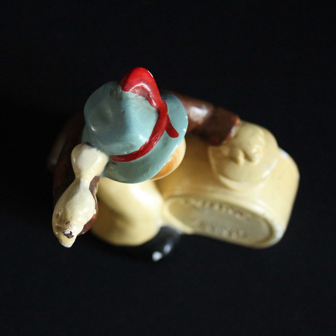Vintage Chalkware Swing Band Drummer With Cymbals Figurine - Ceramic ...