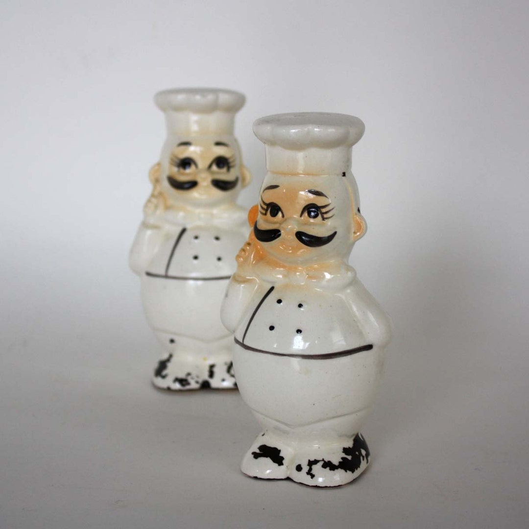Chef Salt and Pepper Shakers - Vintage Salt and Pepper Shaker Set ...