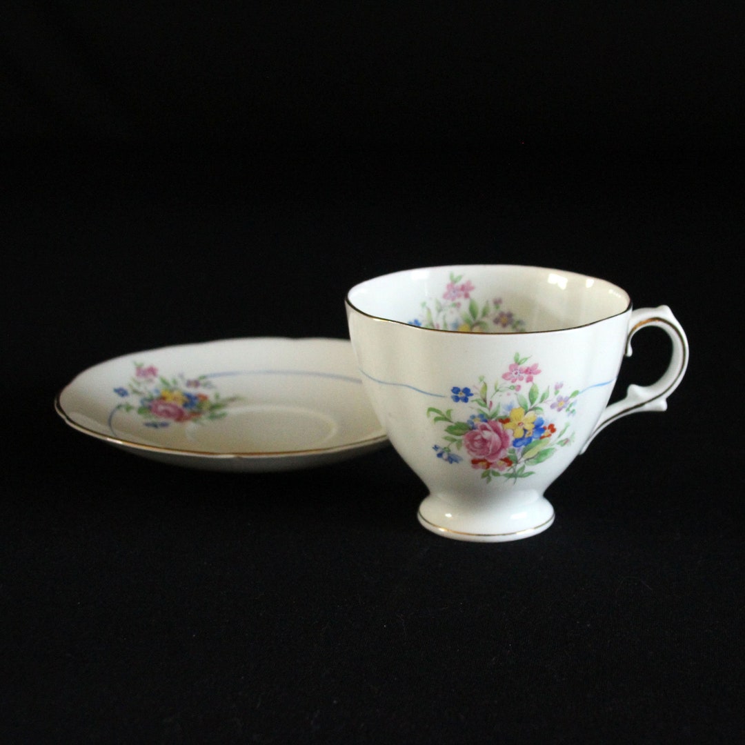 Royal Stuart Bone China Tea Cup and Saucer - Spring Flower Bouquet ...