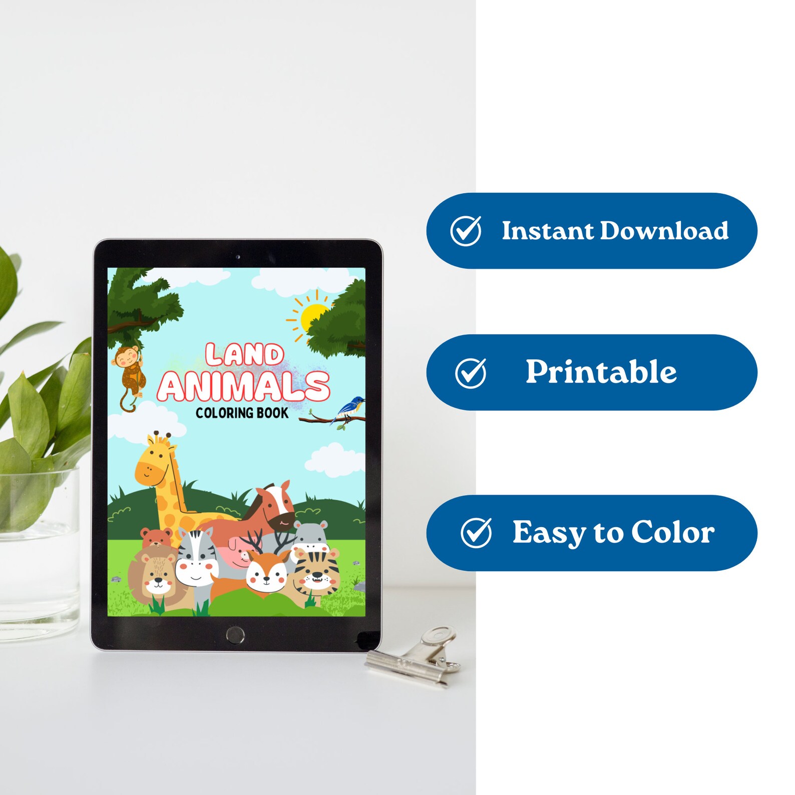 20 Coloring Pages Cute Animals Coloring Book Printable Coloring ...