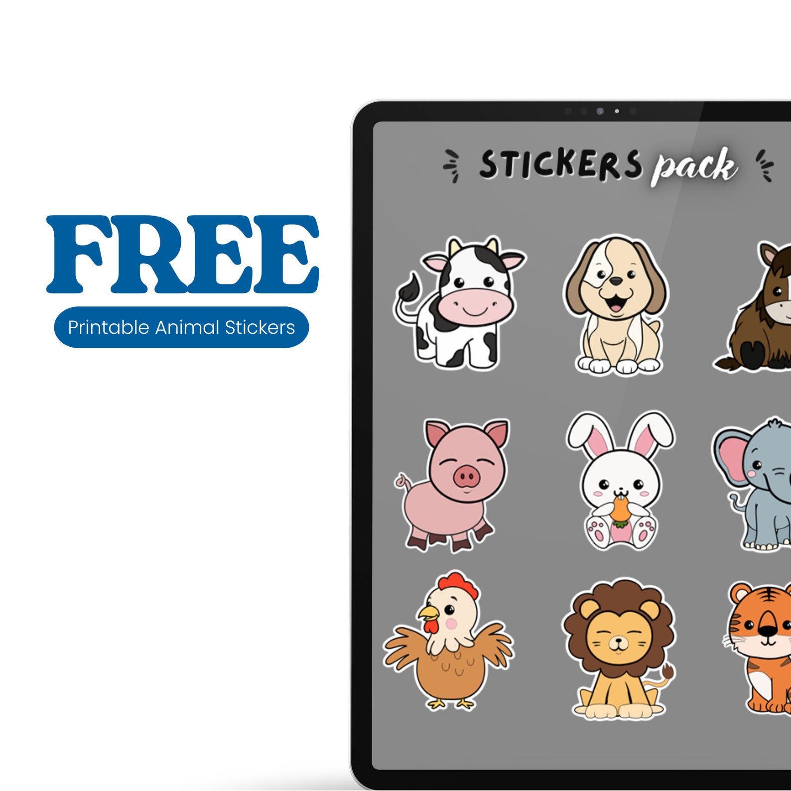 20 Coloring Pages Cute Animals Coloring Book Printable Coloring ...