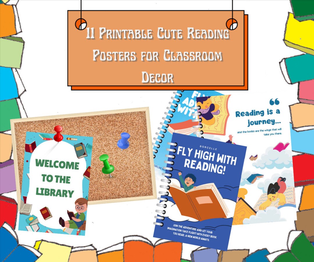 Printable Cute and Fun Reading Posters for Classroom Decor ...