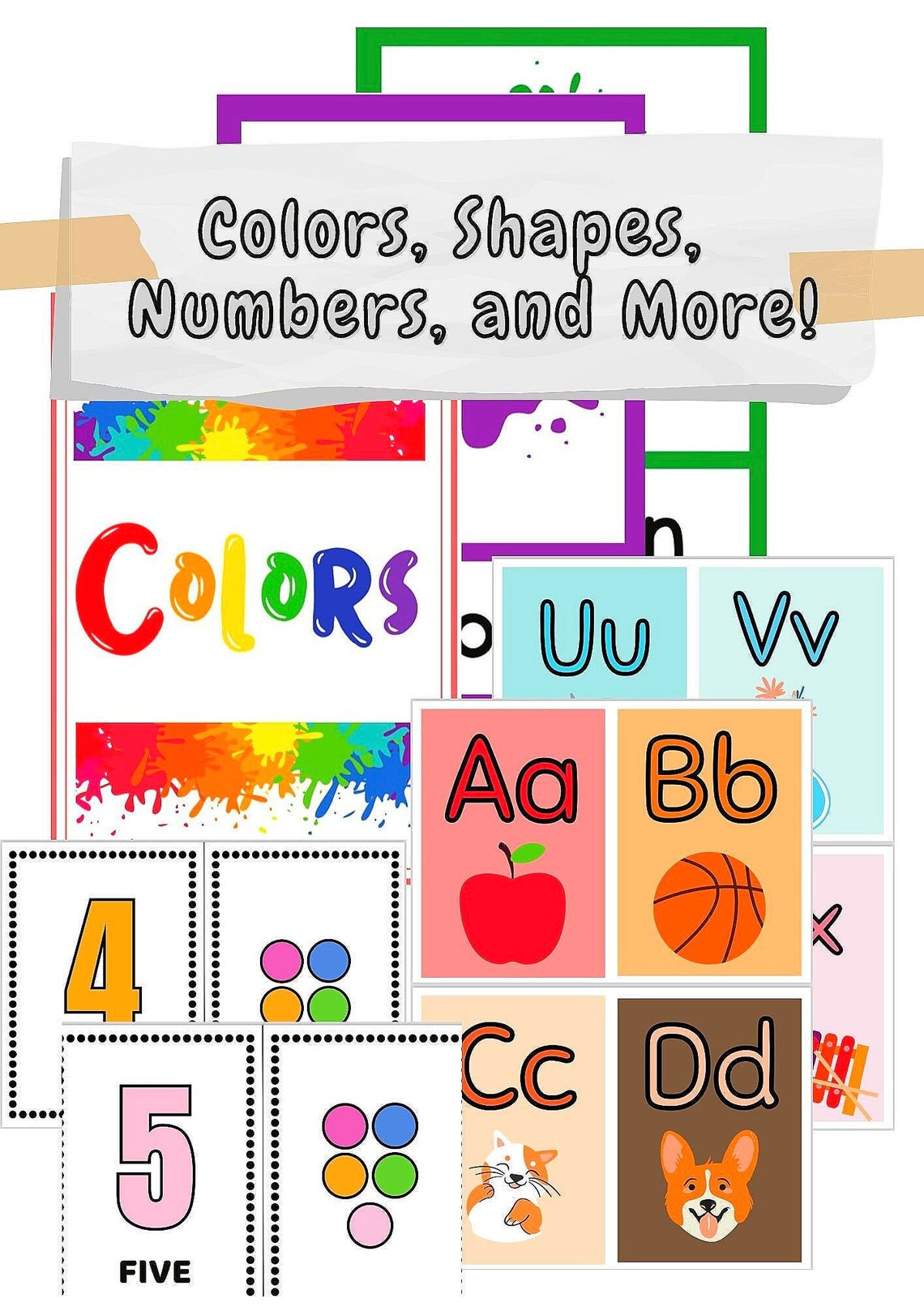 Printable Educational Flashcards for Preschool, Kindergarten, 1st Grade ...