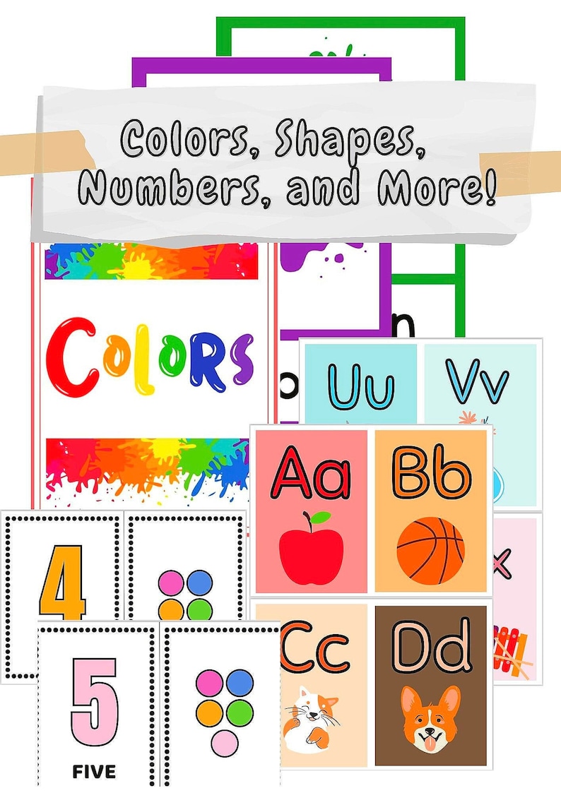 Printable Educational Flashcards for Preschool, Kindergarten, 1st Grade ...