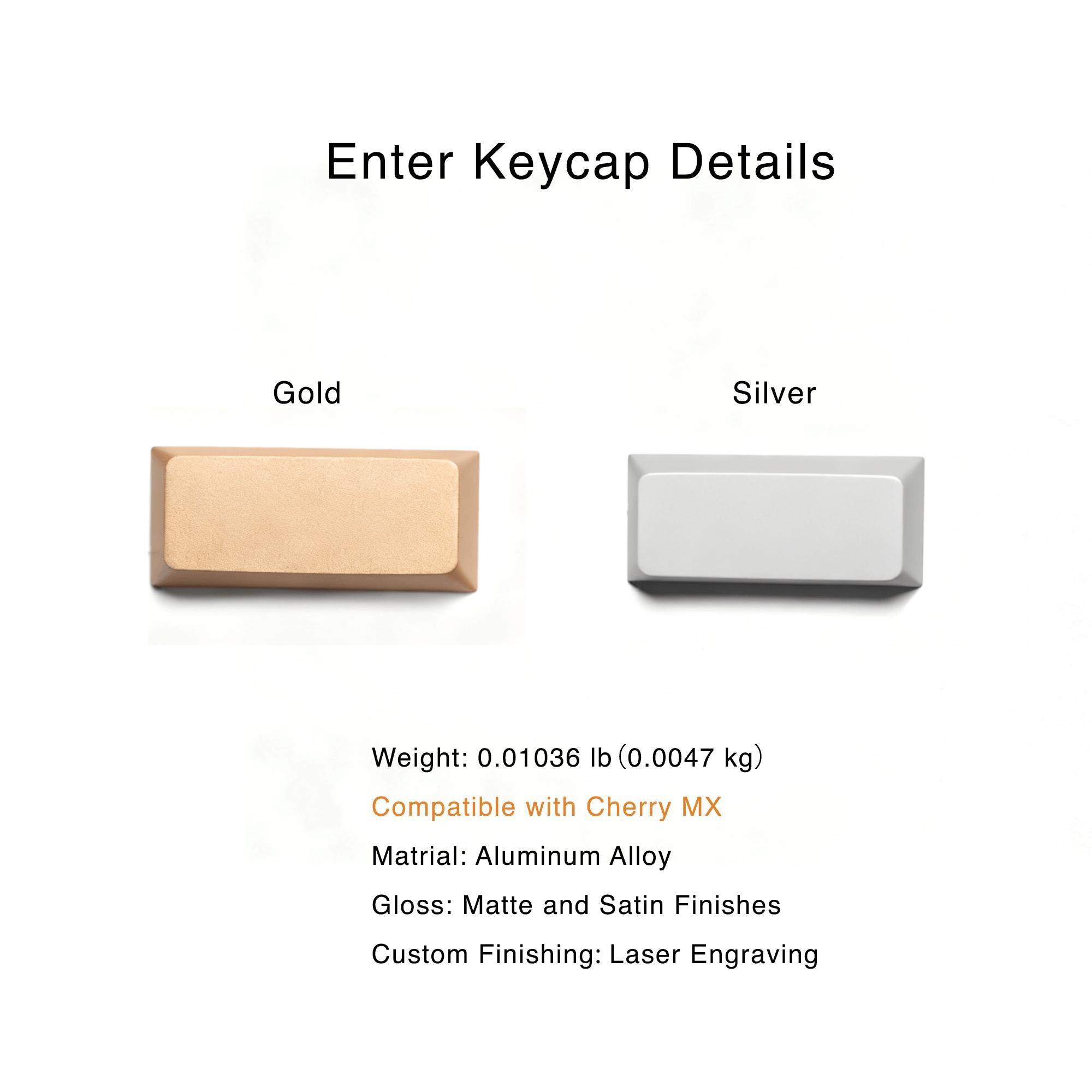 Custom Engraved Metal Enter Keycap - Aluminum Alloy Artisan Keycap for ...