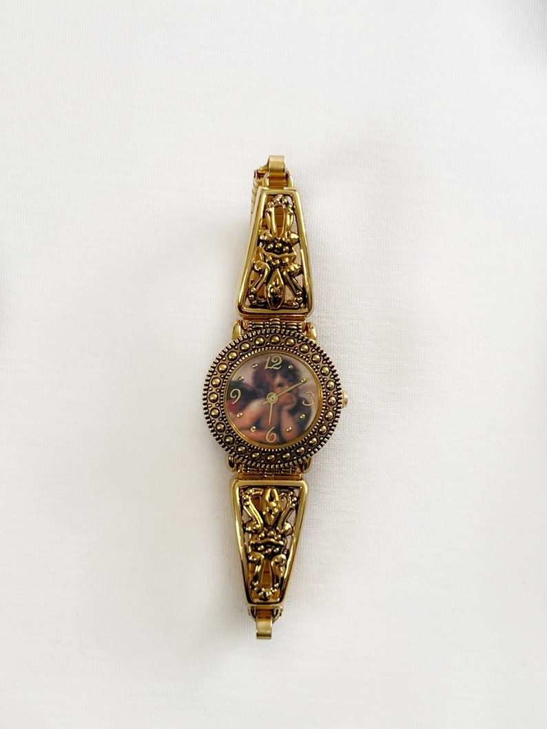 Seiko SII Raphael Cherub Gold Watch - Etsy