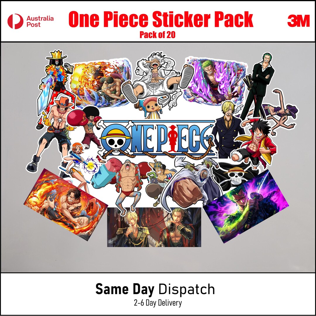 One Piece Sticker Pack 20 Waterproof High Quality Anime Decal - Etsy ...
