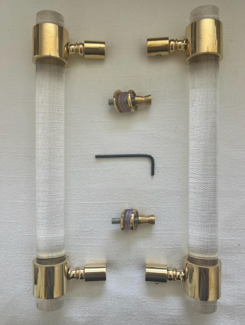 Lucite Door Handle by AA Interiors. Finish Options, Polished Brass ...