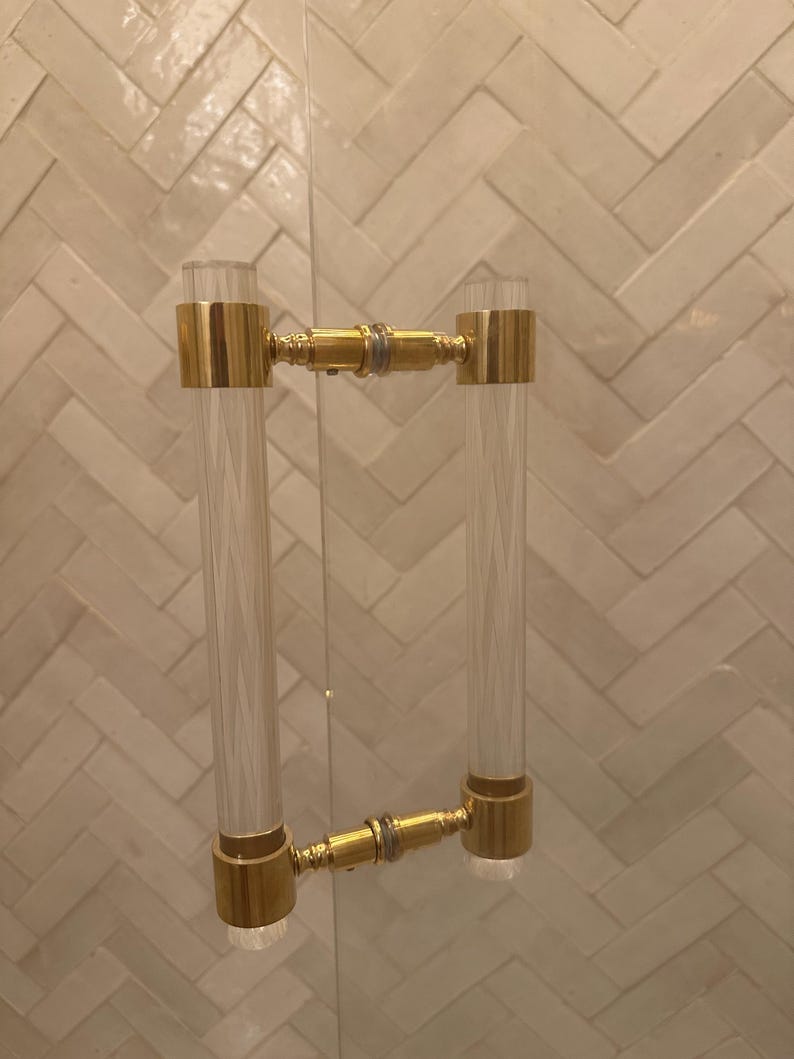 Lucite Door Handle by AA Interiors. Finish Options, Polished Brass ...