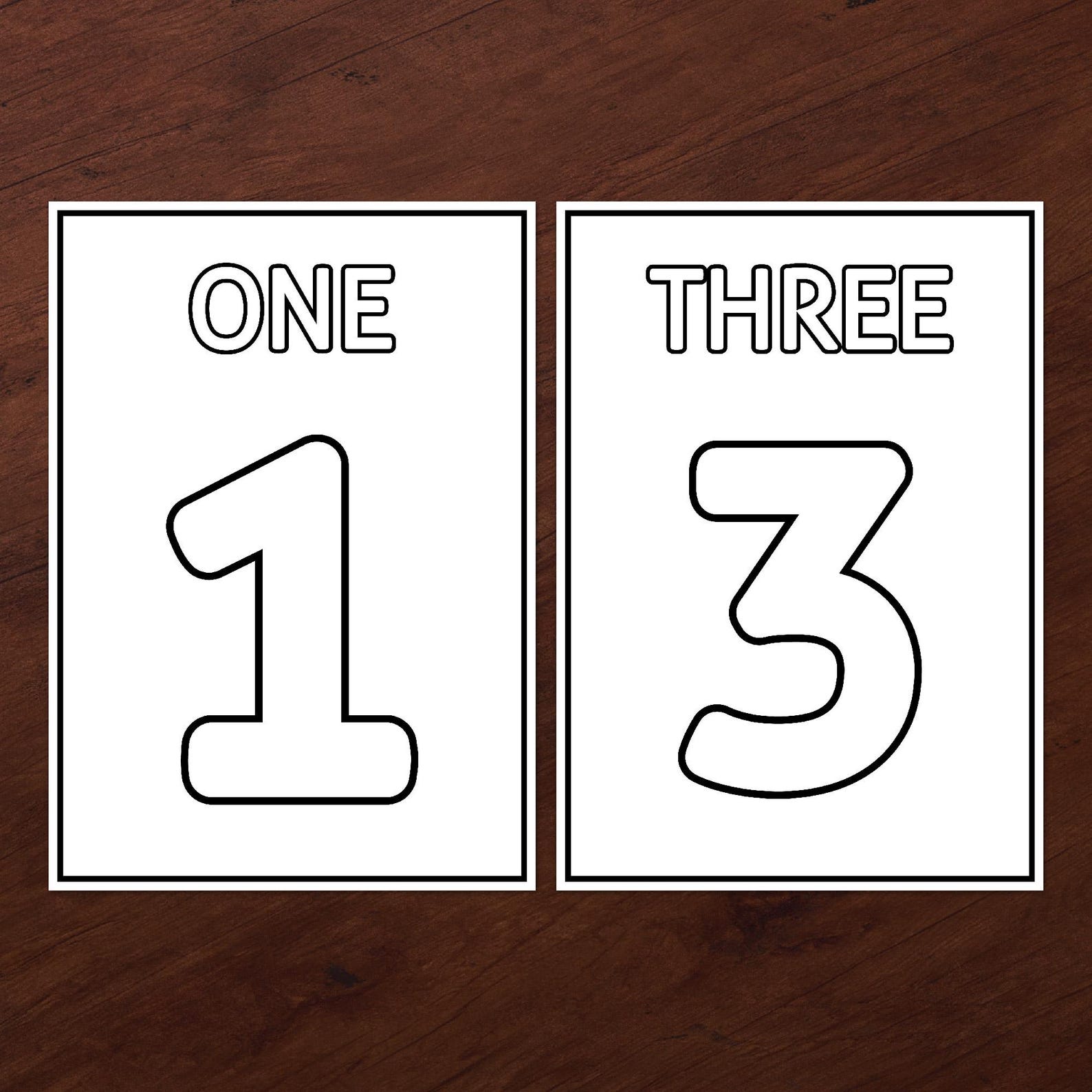 1-20 Numbers Coloring Pages, Kids Number Coloring Sheets, Printable PDF ...