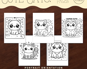 Cowboy Cats Coloring Pages, Kids Cute Cat Coloring Sheets, Printable ...