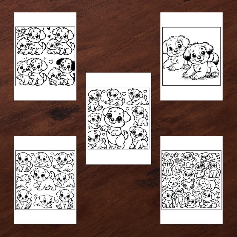 Cute Puppies Coloring Pages, Kids Dog Coloring Sheets, Printable ...