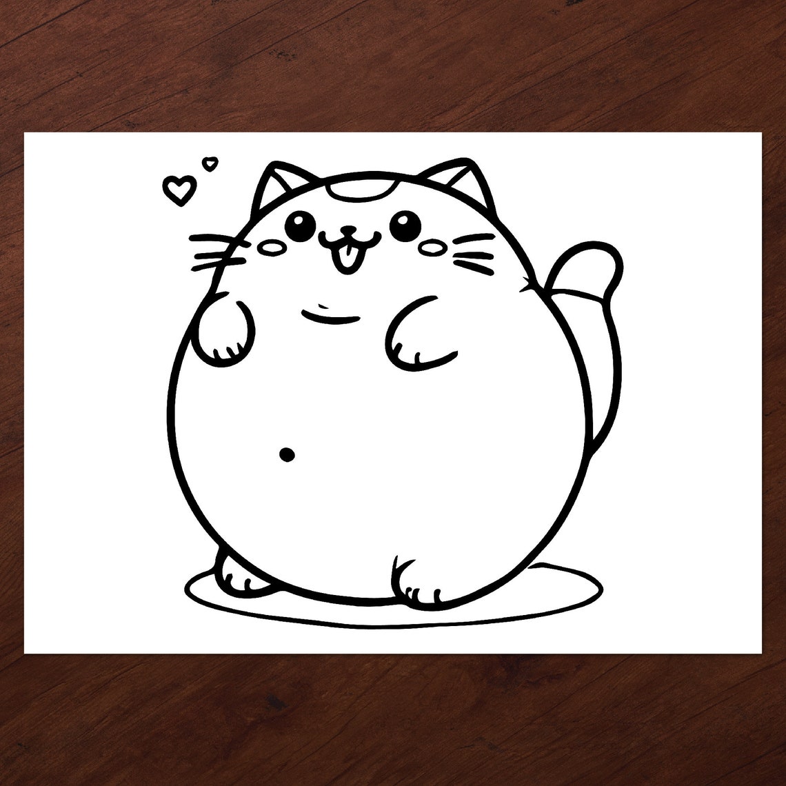 Fat Cats Coloring Pages, Kids Cat Coloring Sheets, Printable PDF ...