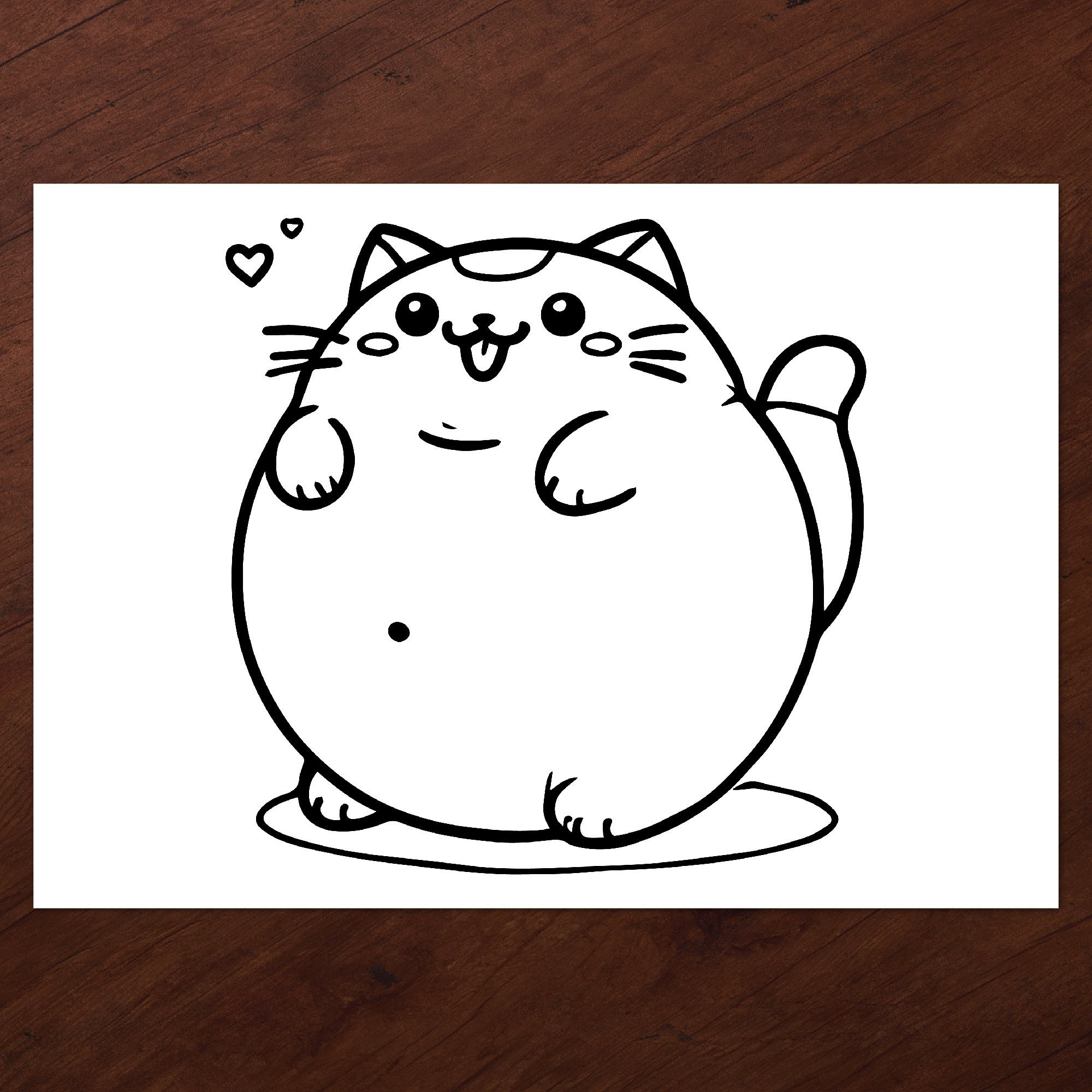 Fat Cats Coloring Pages, Kids Cat Coloring Sheets, Printable PDF ...