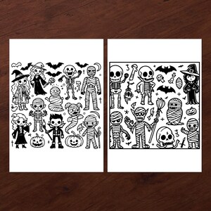 Halloween Coloring Pages, Kids Spooky Coloring Sheets, Printable ...