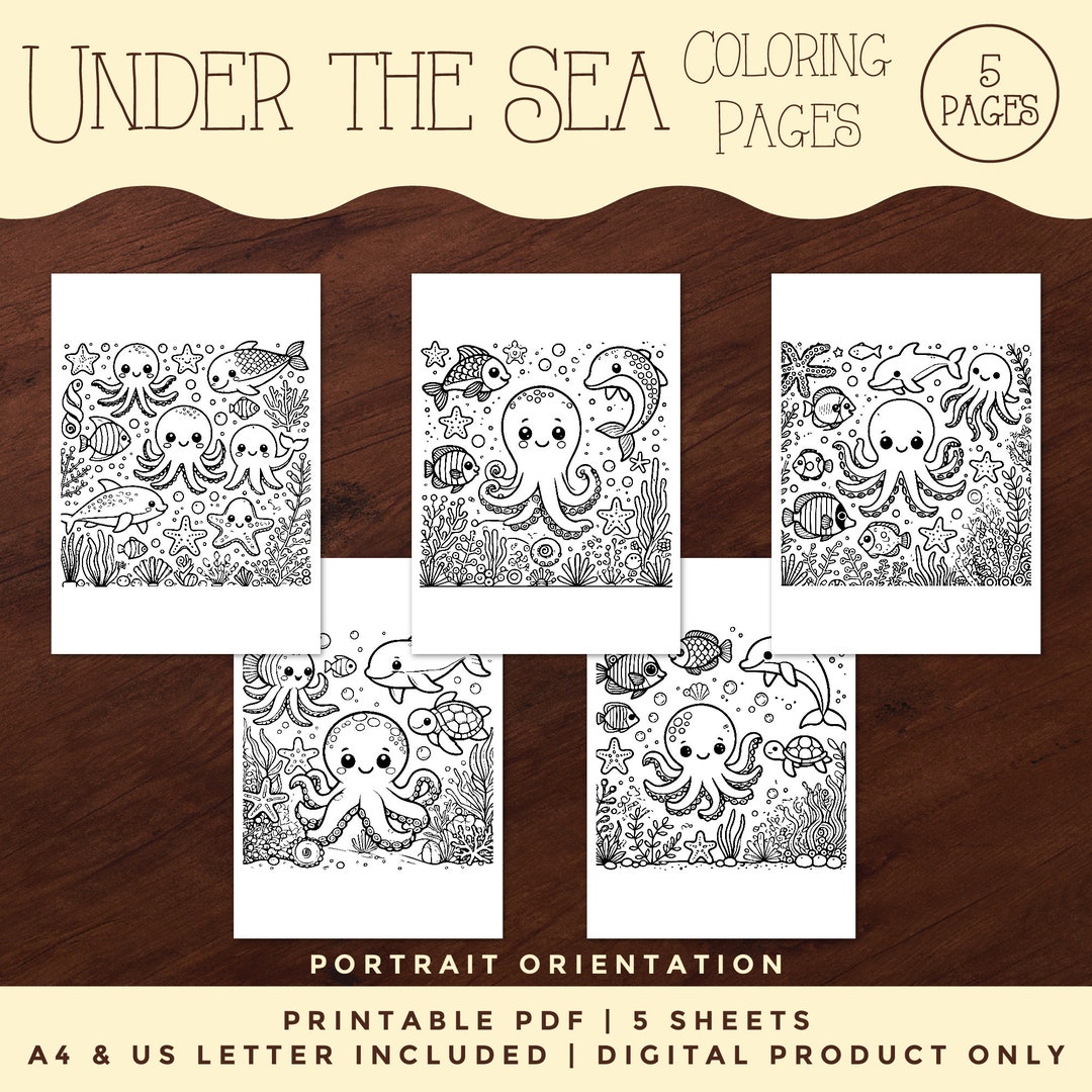 Under the Sea Coloring Pages, Kids Underwater Coloring Sheets ...