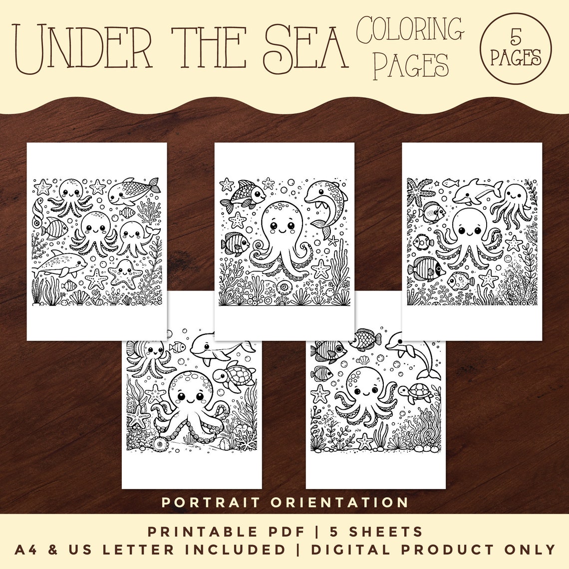 Under the Sea Coloring Pages, Kid's Underwater Coloring Sheets ...