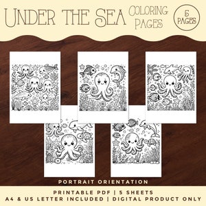 Under the Sea Coloring Pages, Kids Underwater Coloring Sheets ...