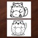 Fat Cats Coloring Pages, Kids Cat Coloring Sheets, Printable PDF ...
