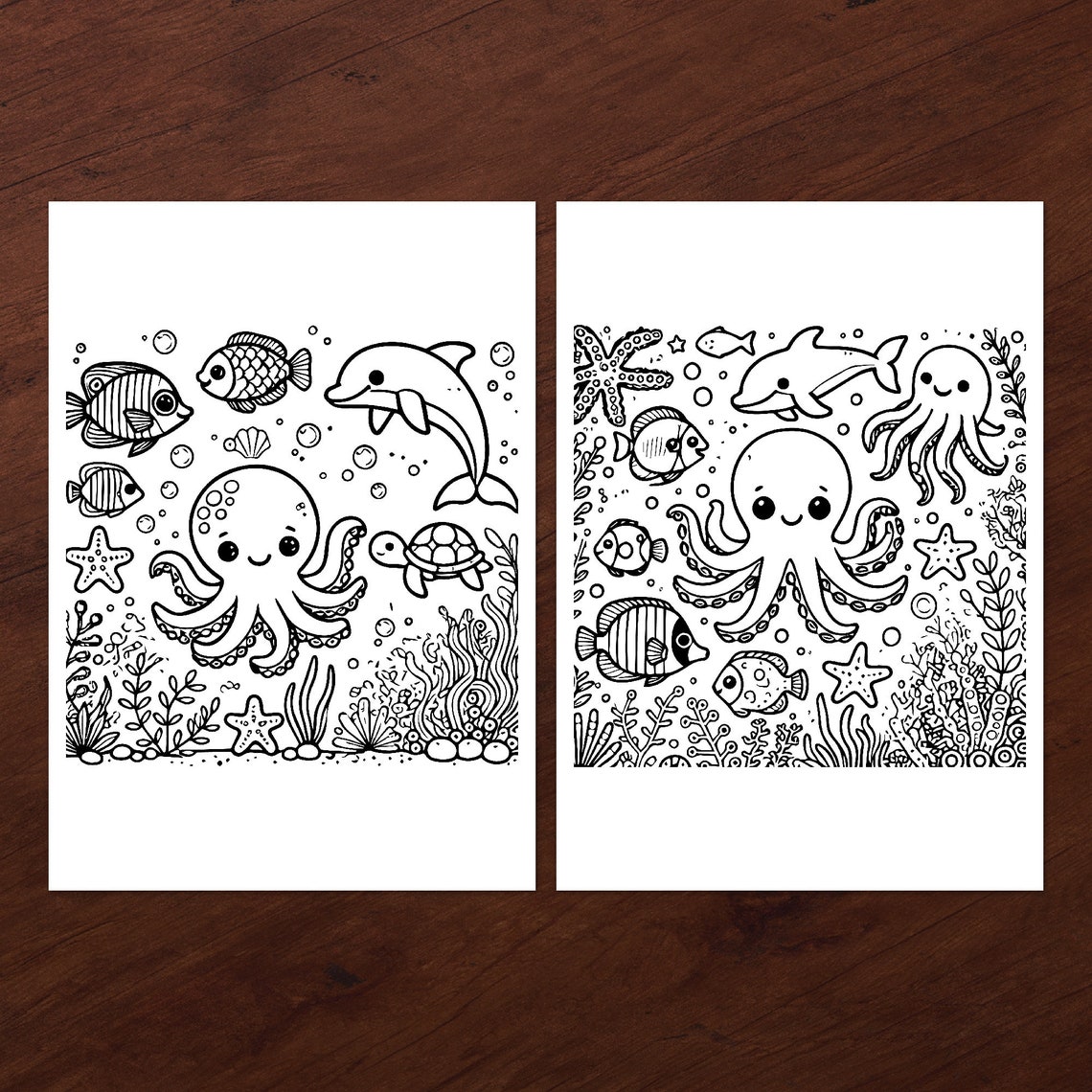 Under the Sea Coloring Pages, Kid's Underwater Coloring Sheets ...