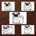 Fat Pugs Coloring Pages, Kids Dog Coloring Sheets, Printable PDF ...