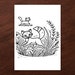 Cute Fox Coloring Pages, Kids Fox and Cat Coloring Sheets, Printable ...