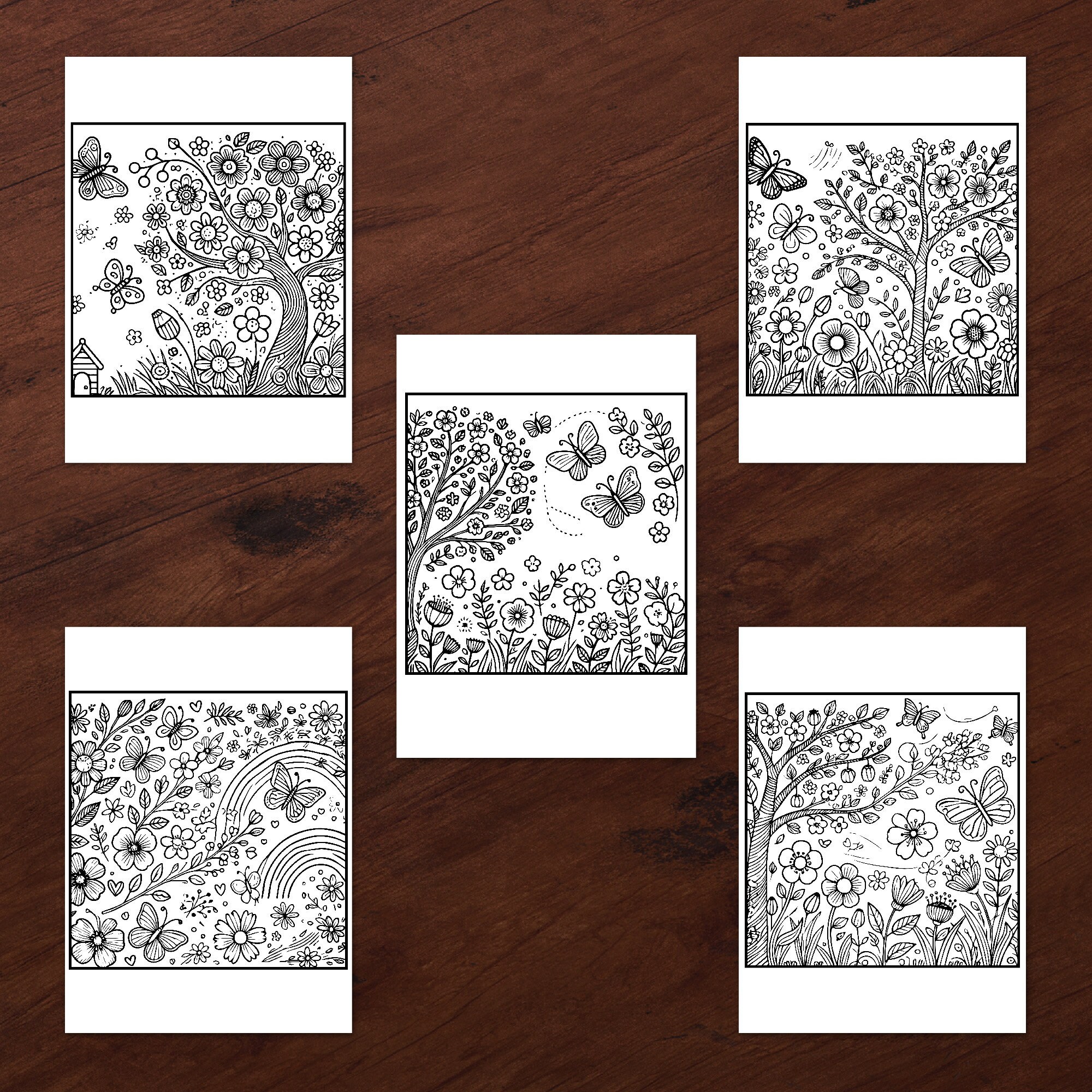 Spring Coloring Pages, Kids Seasonal Coloring Sheets, Printable ...